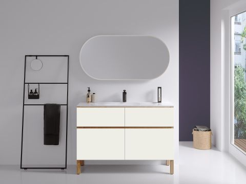 Halber LED-Spiegel SKOOP mit LED-Beleuchtung