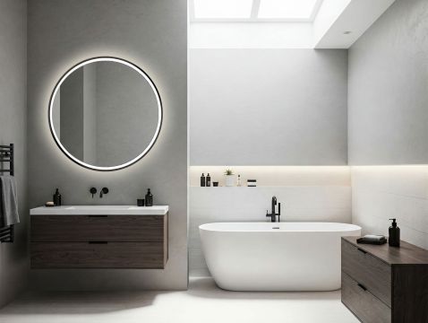 Runder Spiegel mit LED Beleuchtung online kaufen | Spiegelshop24